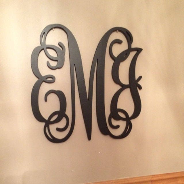 Painted XL Size Wooden Monogram Wood Monogram Wall Decor | Etsy