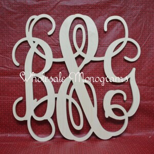 24 Inch Wooden Monogram Letters Unpainted Wedding Decor Home Decor - Etsy