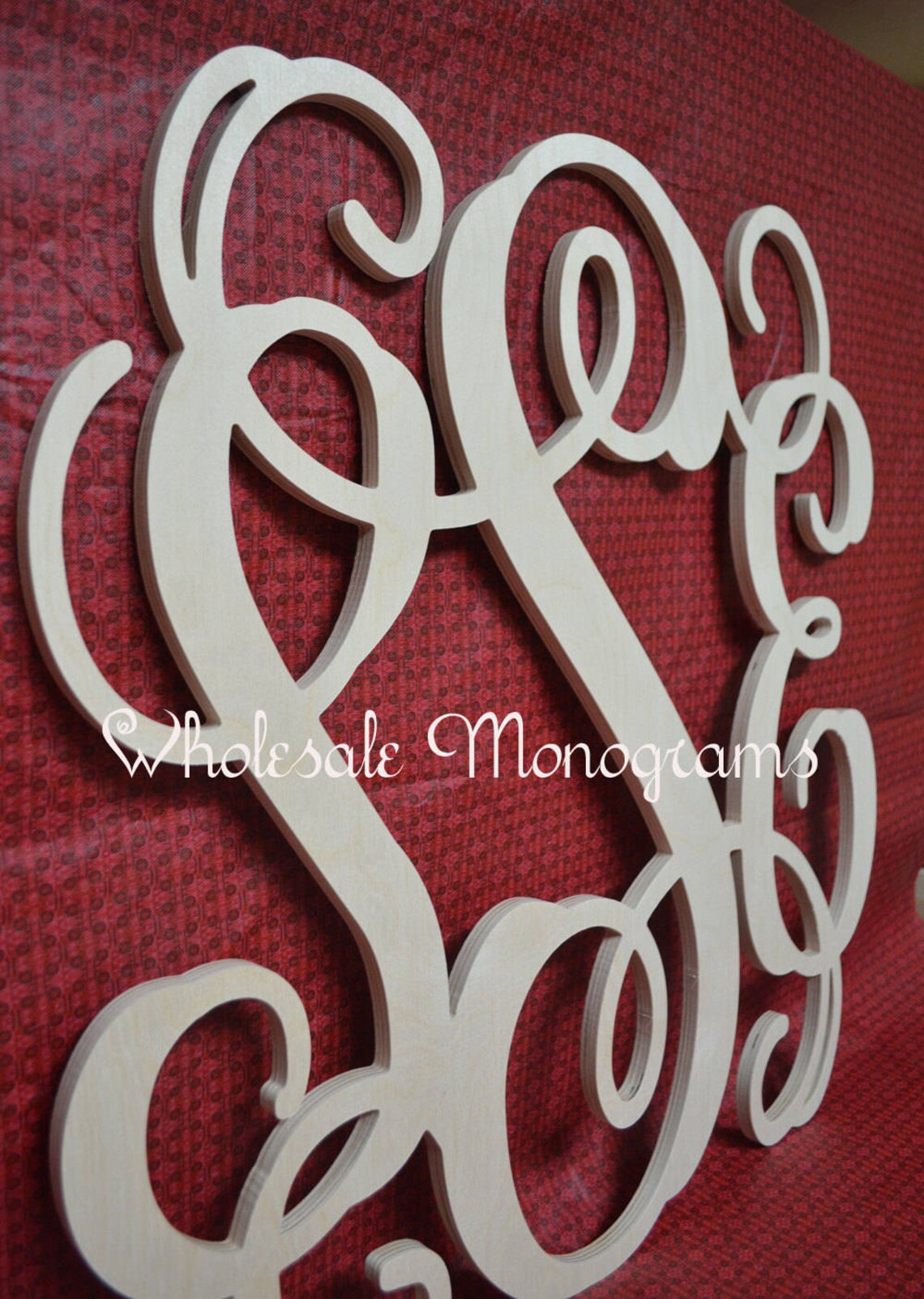 24 Inch Wooden Monogram Letters Unpainted Wedding Decor | Etsy