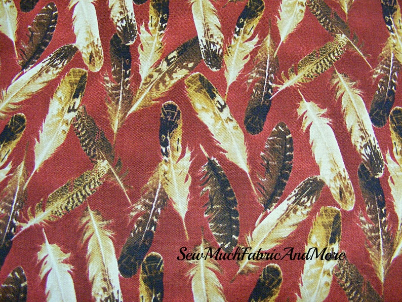 Quail Feathers Fabric by the Yard and 1/2 - Etsy