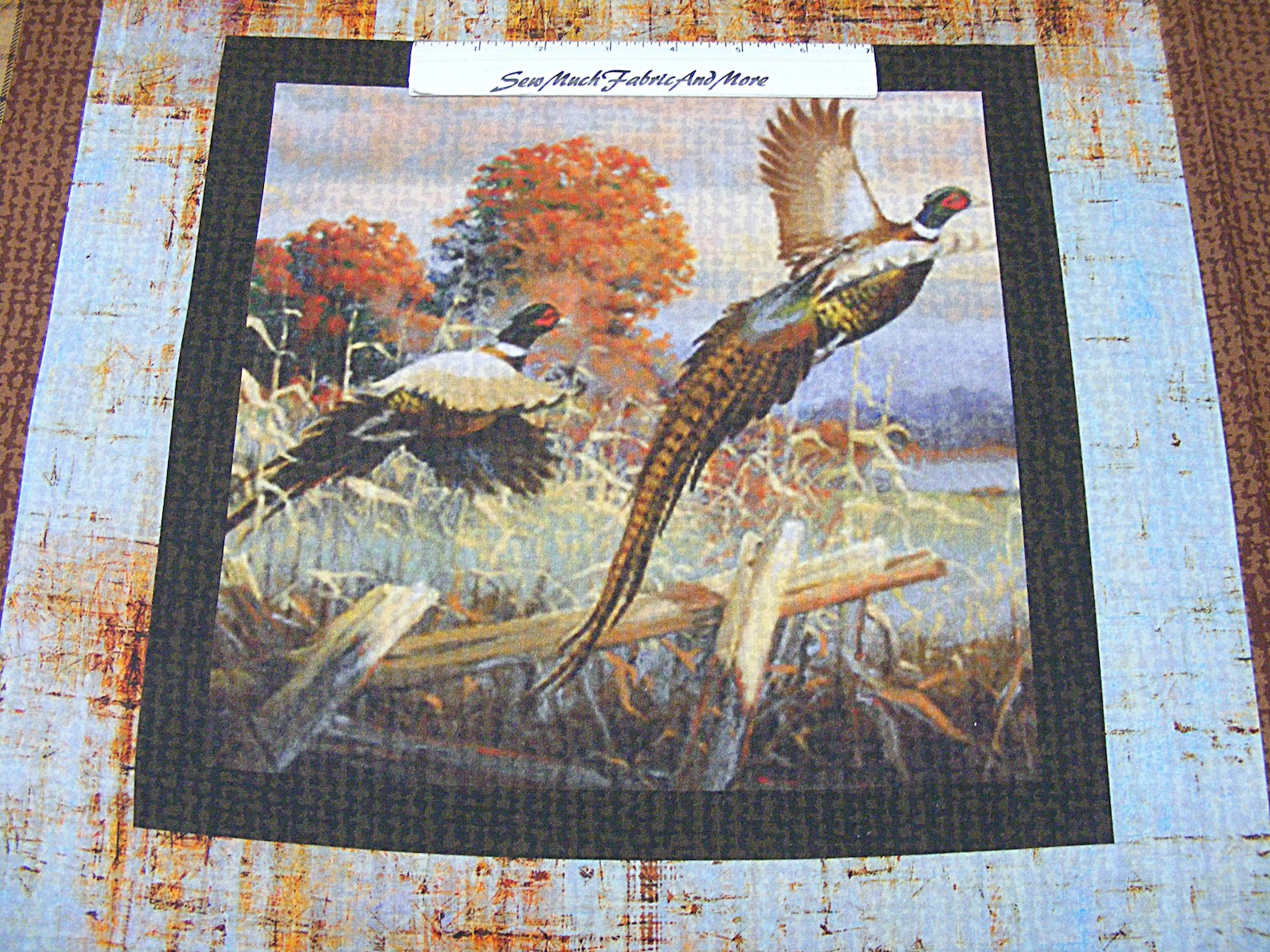 Pheasants Digital Fabric Panel-4 Pillow or Quilting - Etsy