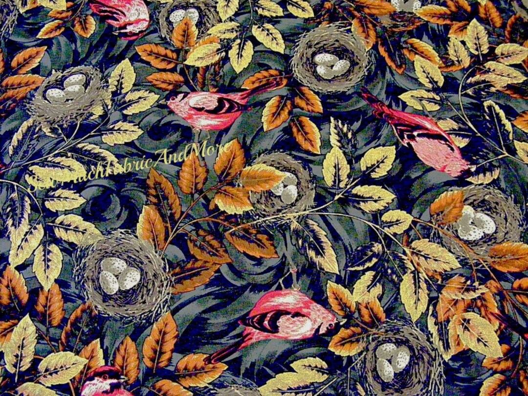 Birds & Bird Nests Fabric~by the 1/2 Yard or Yard~flutter~wildlife ...