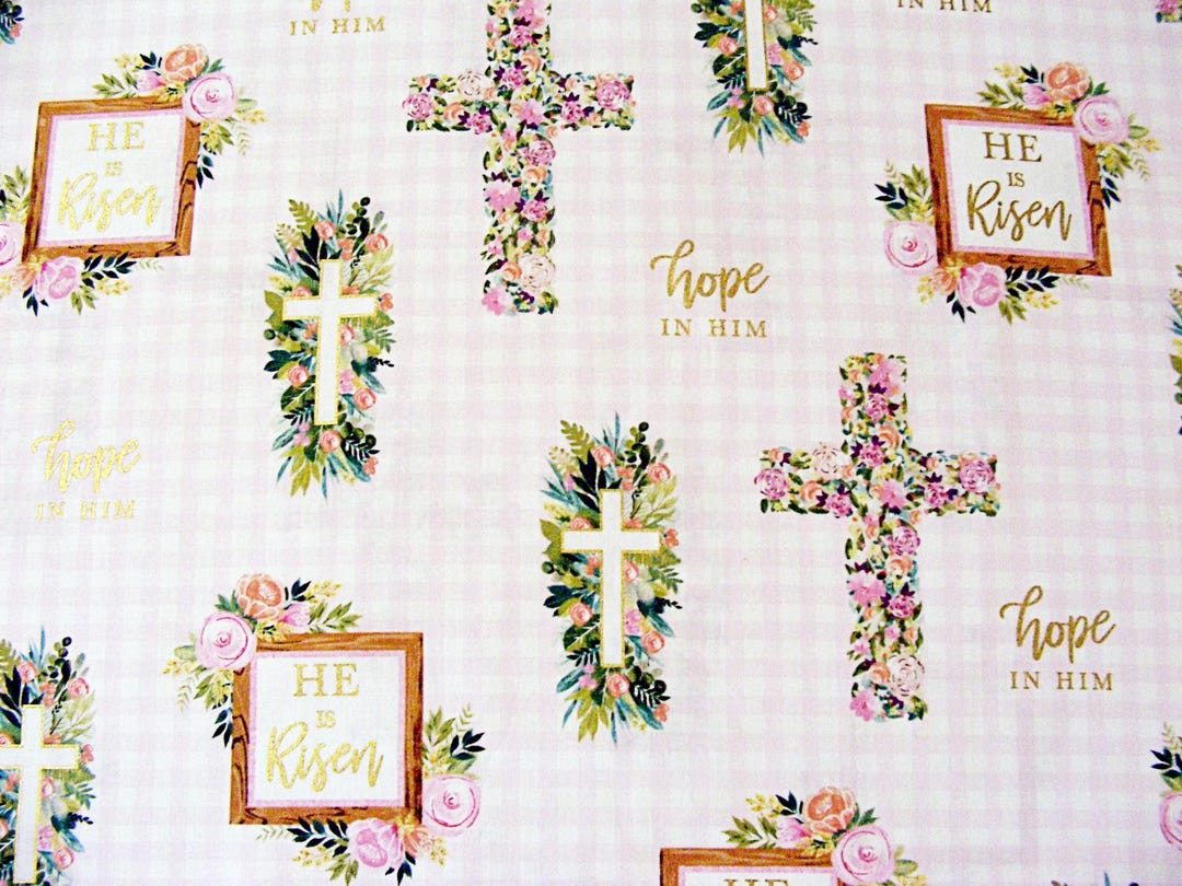 He is Risen Fabric-by the Yard- Easter-inspirational-brother Sister ...