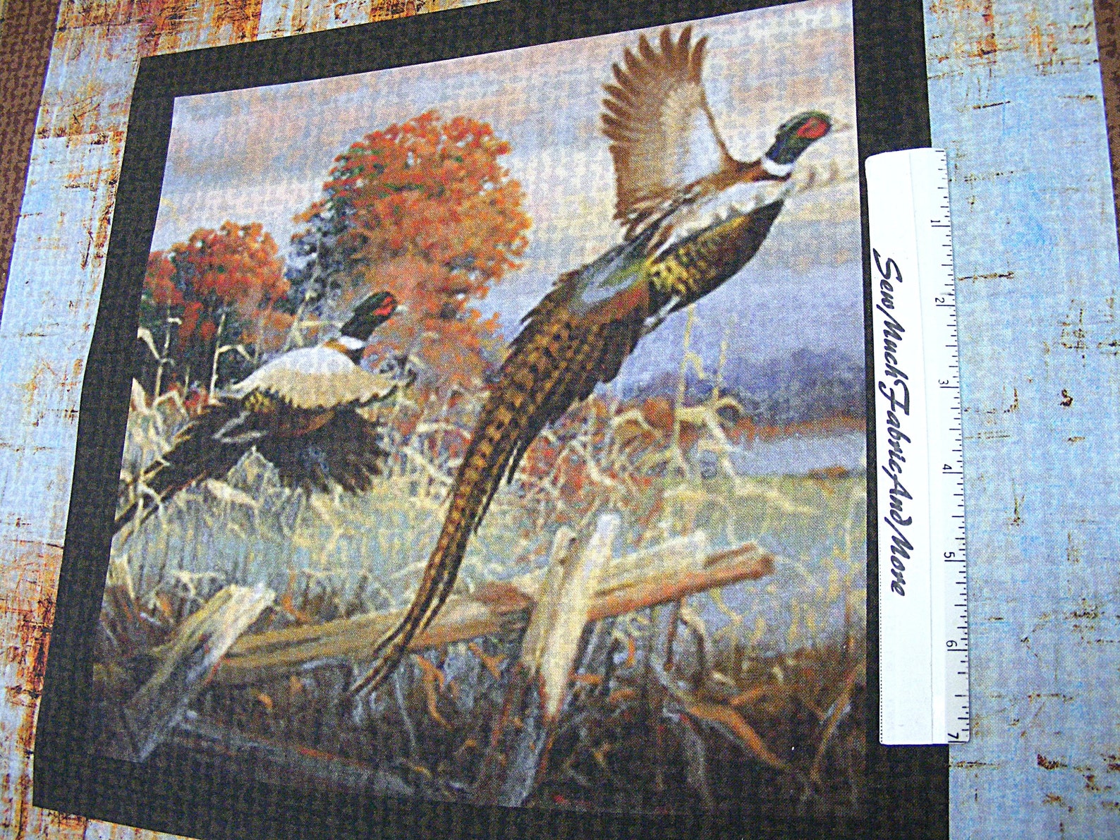 Pheasants Digital Fabric Panel-4 Pillow or Quilting - Etsy