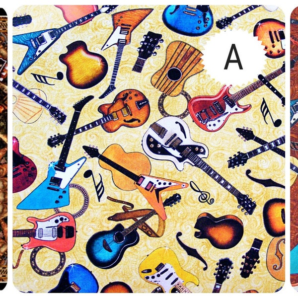 Guitars Fabric - Etsy