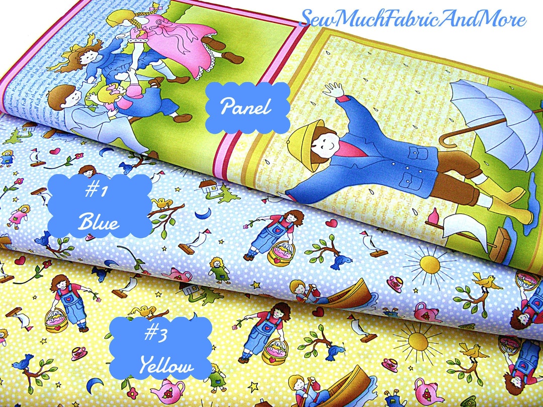 Sing A Song Children's Fabric~panel and Coordinating Fabric~3 ...