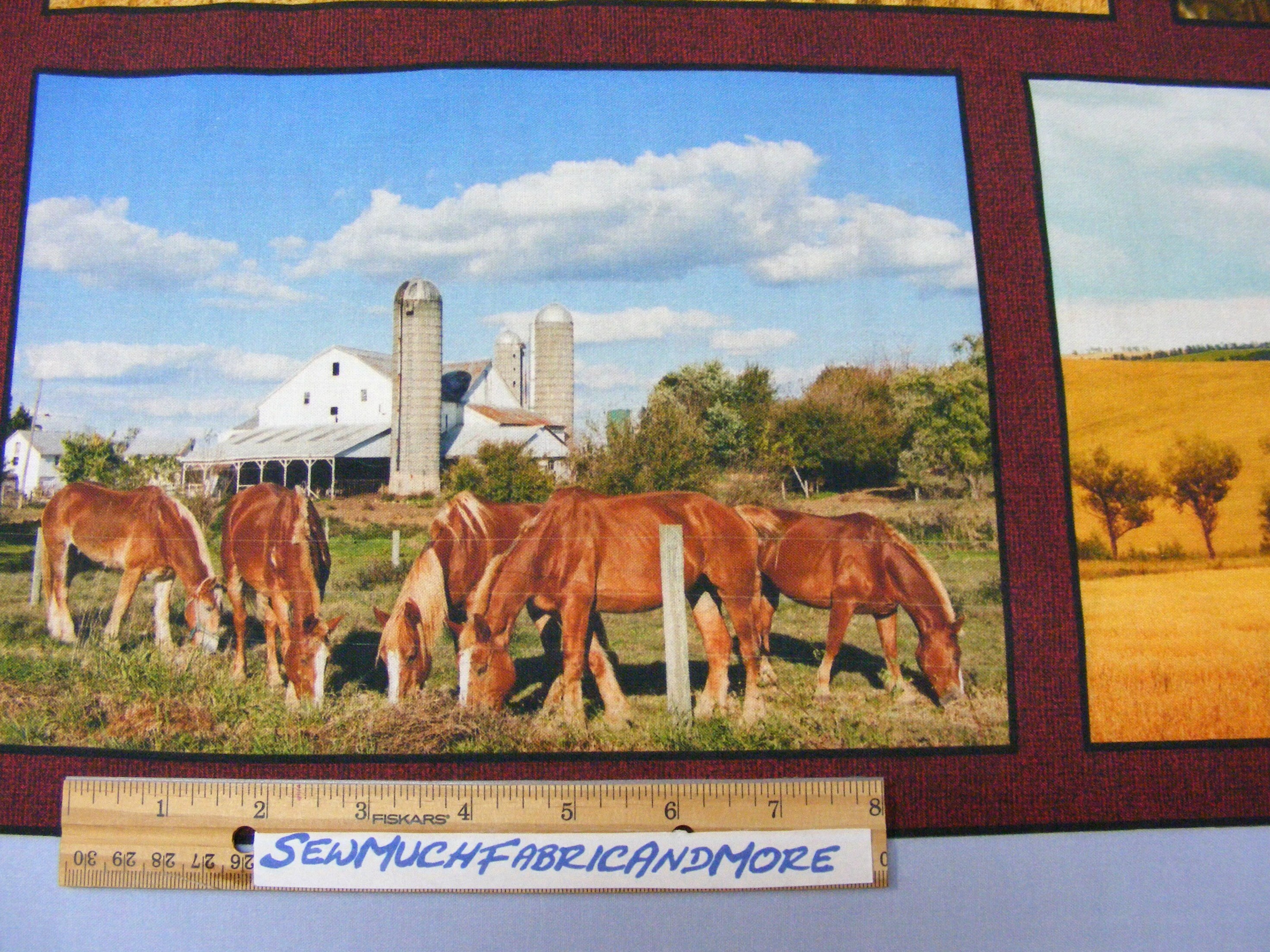 American Spirit On The Farm Fabric Panel-24 x | Etsy