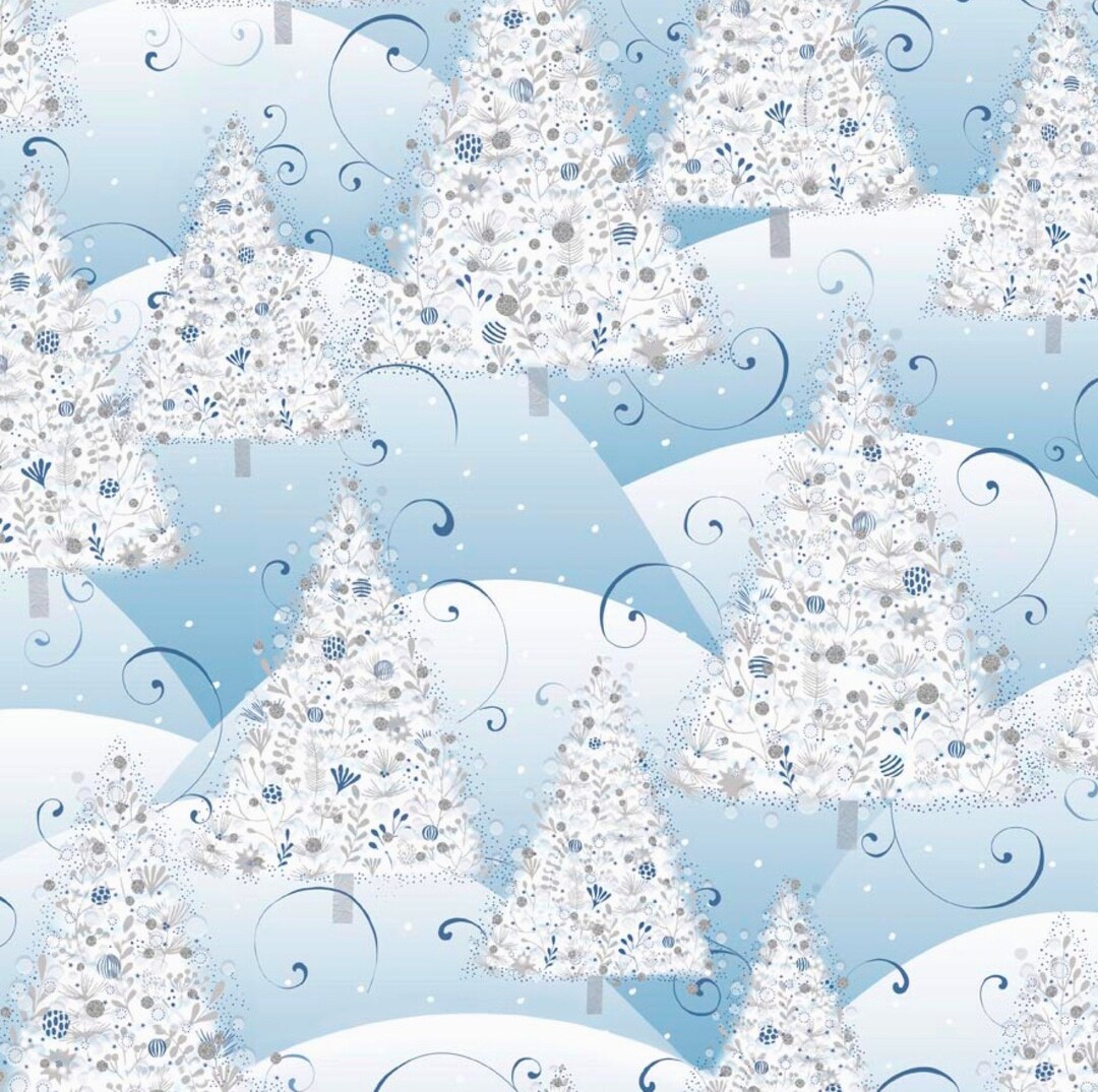 Winter Solstice Trees-by the 1/2 Yard and Yard-cotton-qt Fabrics ...