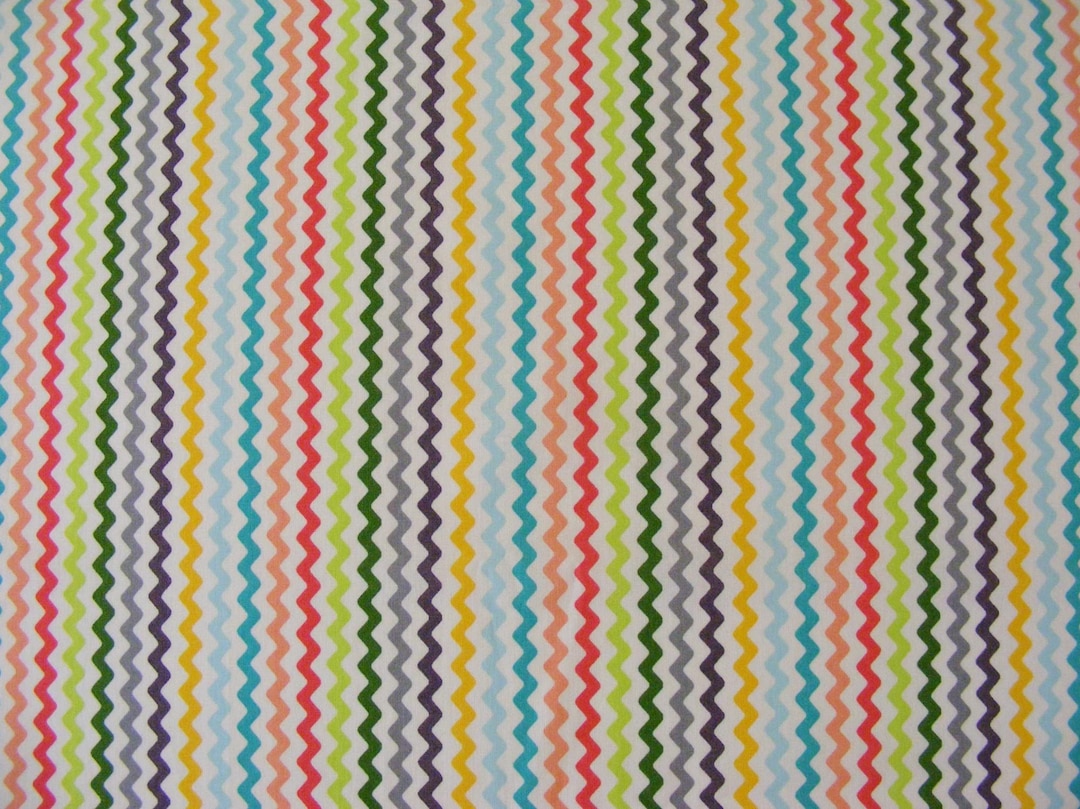 Colorful Rick Rack Design Fabric-by the Yard-cotton - Etsy