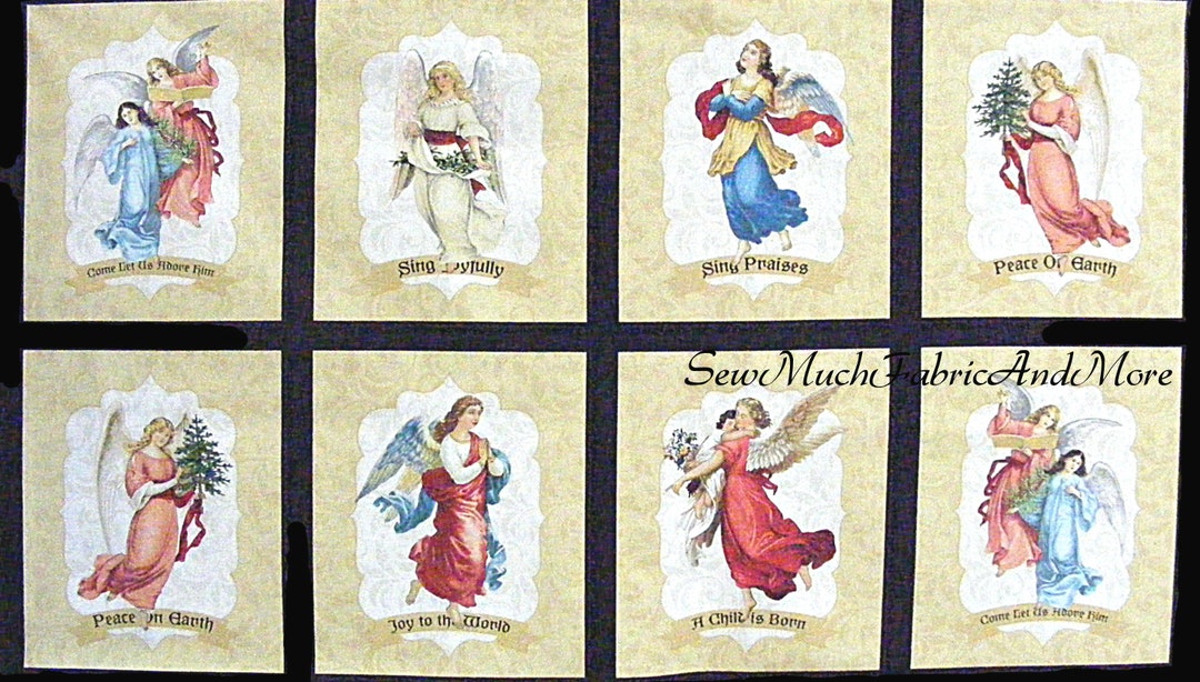 Angel Song Fabric Panel-24x 458 Squares-christmas-religious-angels ...