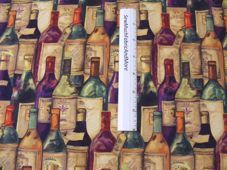 Lot-packed Wine Bottles Remnants-8 Pieces-susan Winget-cp32471-cotton ...