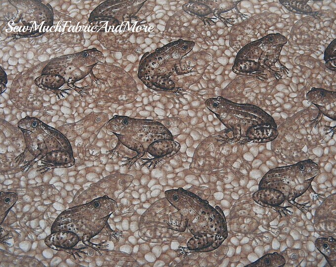 Nature's Etchings Frogs on Pebbles Fabric~benartex~by the Yard-brown - Etsy