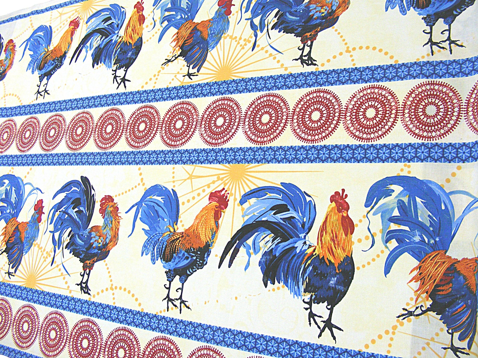French Country Bright & Early Rooster Fabricpanel23 X - Etsy