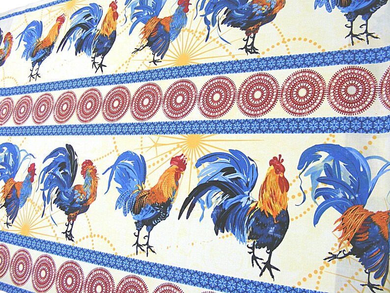 French Country Bright & Early Rooster Fabricpanel23 X - Etsy