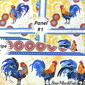 French Country Bright & Early Rooster Fabric~panel~23" X 44"and ...