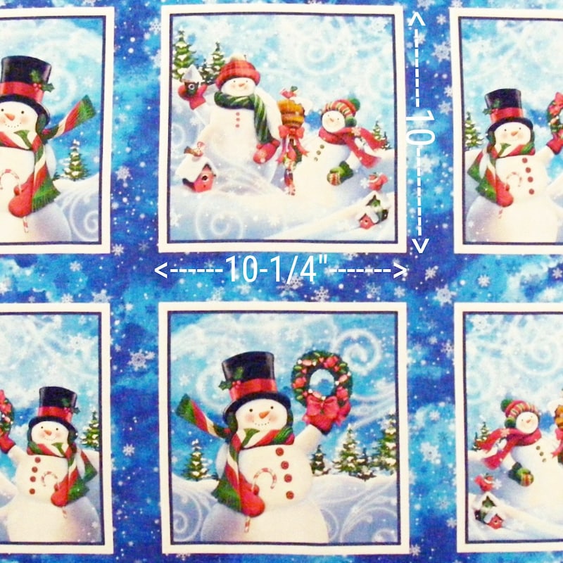 Snowmen Fabric - Etsy