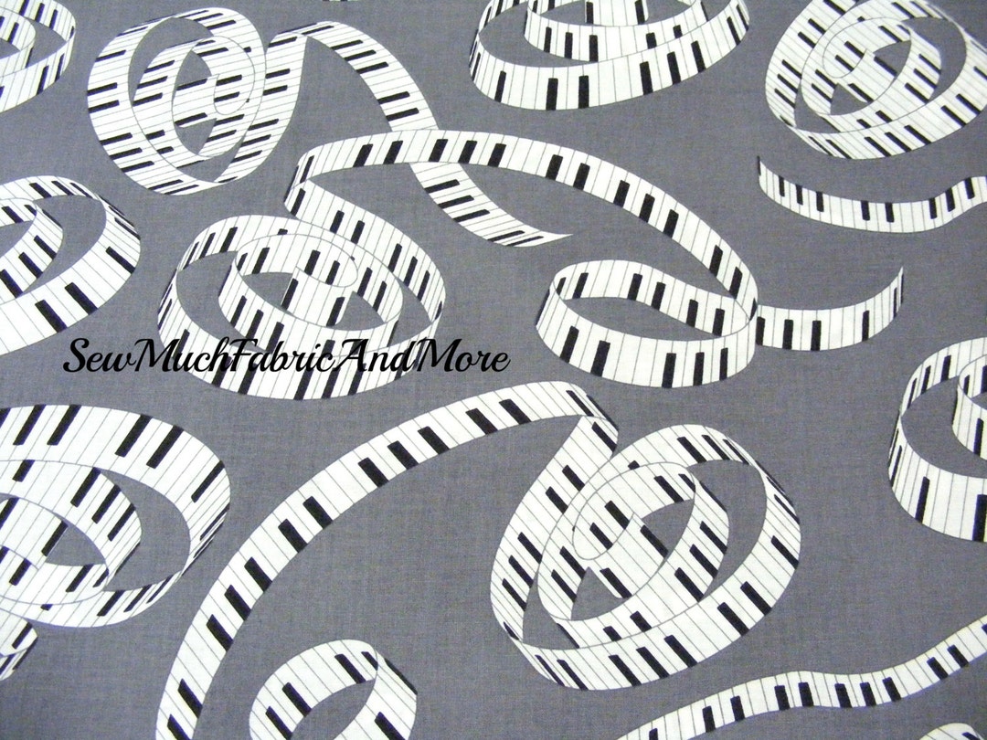 Spiraling Piano Keys Fabric-let There Be Music-windham-38996~whistler ...