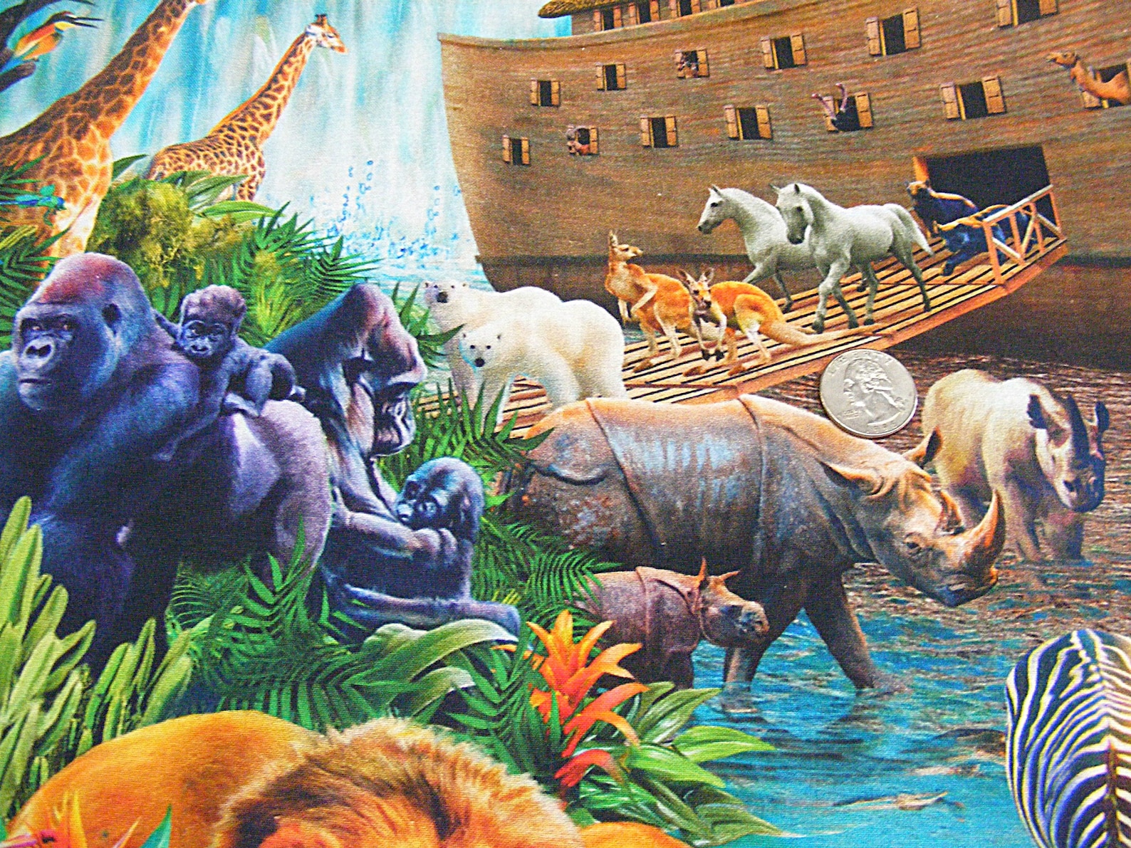 Noah's Ark Large Fabric Panel-36 X 44artworks | Etsy