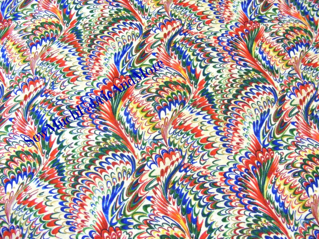 Marblehead Venetian Glass Fabric~by the 1/2 Yd and Yard~paintbrush ...