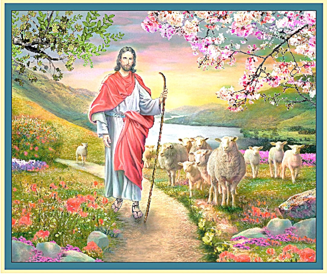 The Good Shepherd Large Fabric Panel- 36" X 44"-quilting Treasures ...