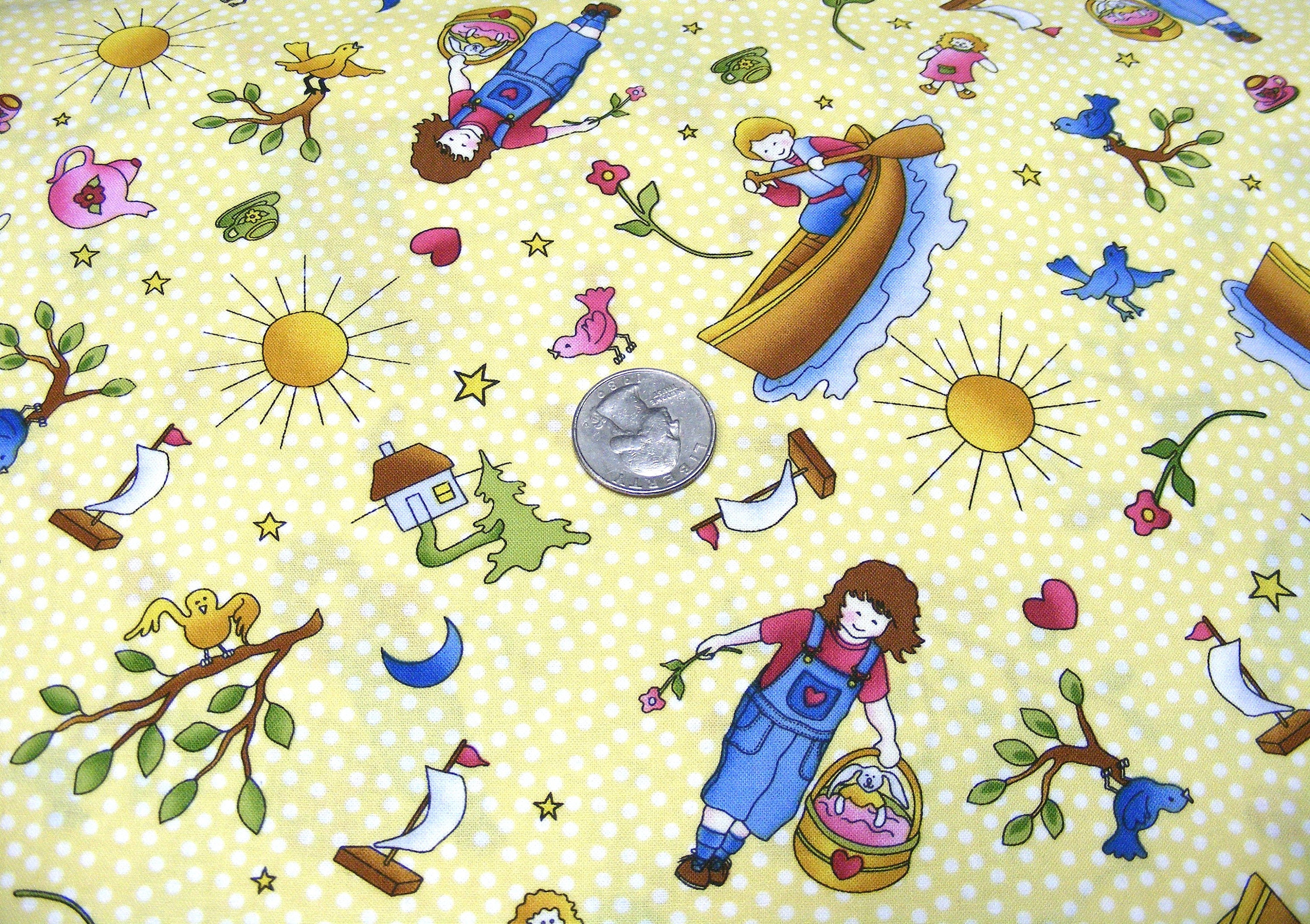 Sing A Song Children's Fabric~panel and Coordinating Fabric~3 ...