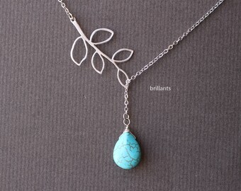 Blue stone necklace | Etsy