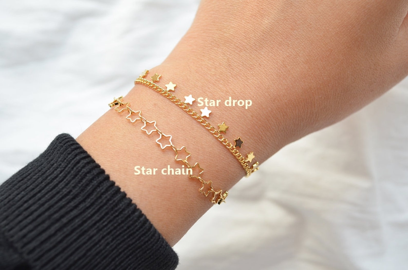 Star Bracelet Star Chain Bracelet Dainty Ankle Bracelet | Etsy