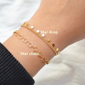 Star Bracelet Star Chain Bracelet Dainty Ankle Bracelet - Etsy