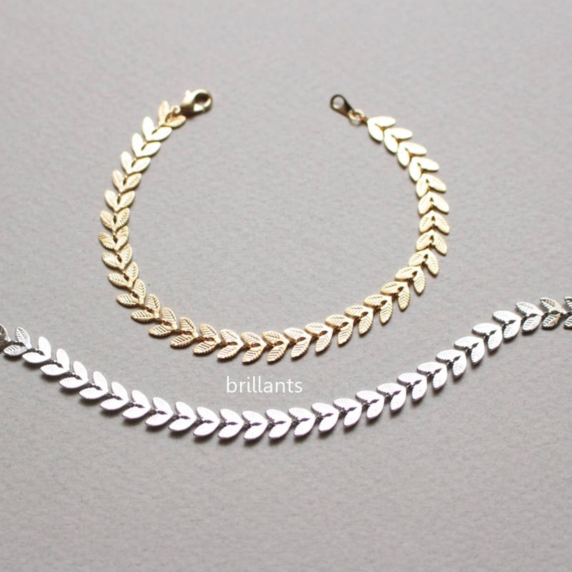 Chevron Bracelet Fish Bone Bracelet Geometric Bridesmaid - Etsy