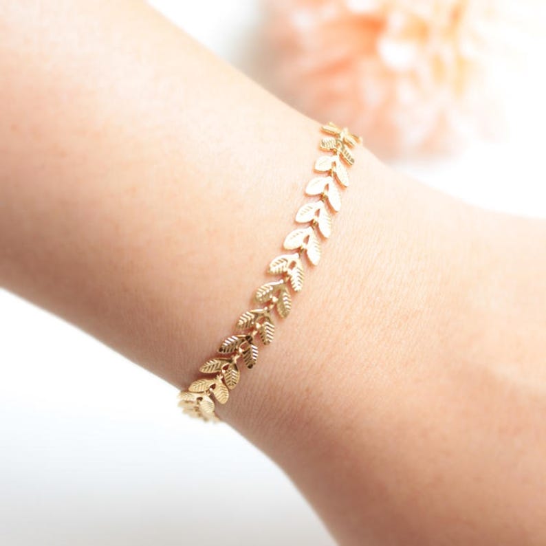 Chevron Bracelet Fish Bone Bracelet Geometric Bridesmaid - Etsy