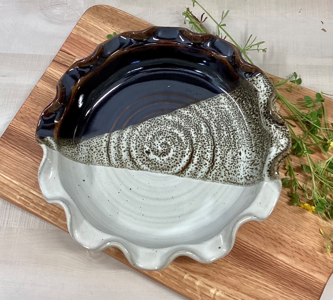 Pottery Pie Plate, Macchiato, 9 Pie Plate, Pie Plate, Ayers Pottery ...