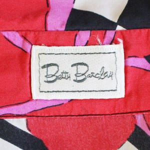 Vintage 1980's Betty Barclay Silk Shirt Psychedelic Floral Checkered ...