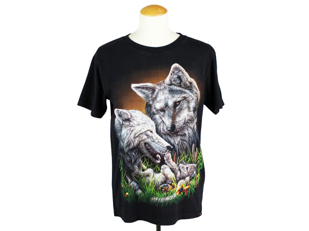 Vintage Y2K Wolf Family Wildlife Bohemian Hippie Forest Gorp Core Indie ...