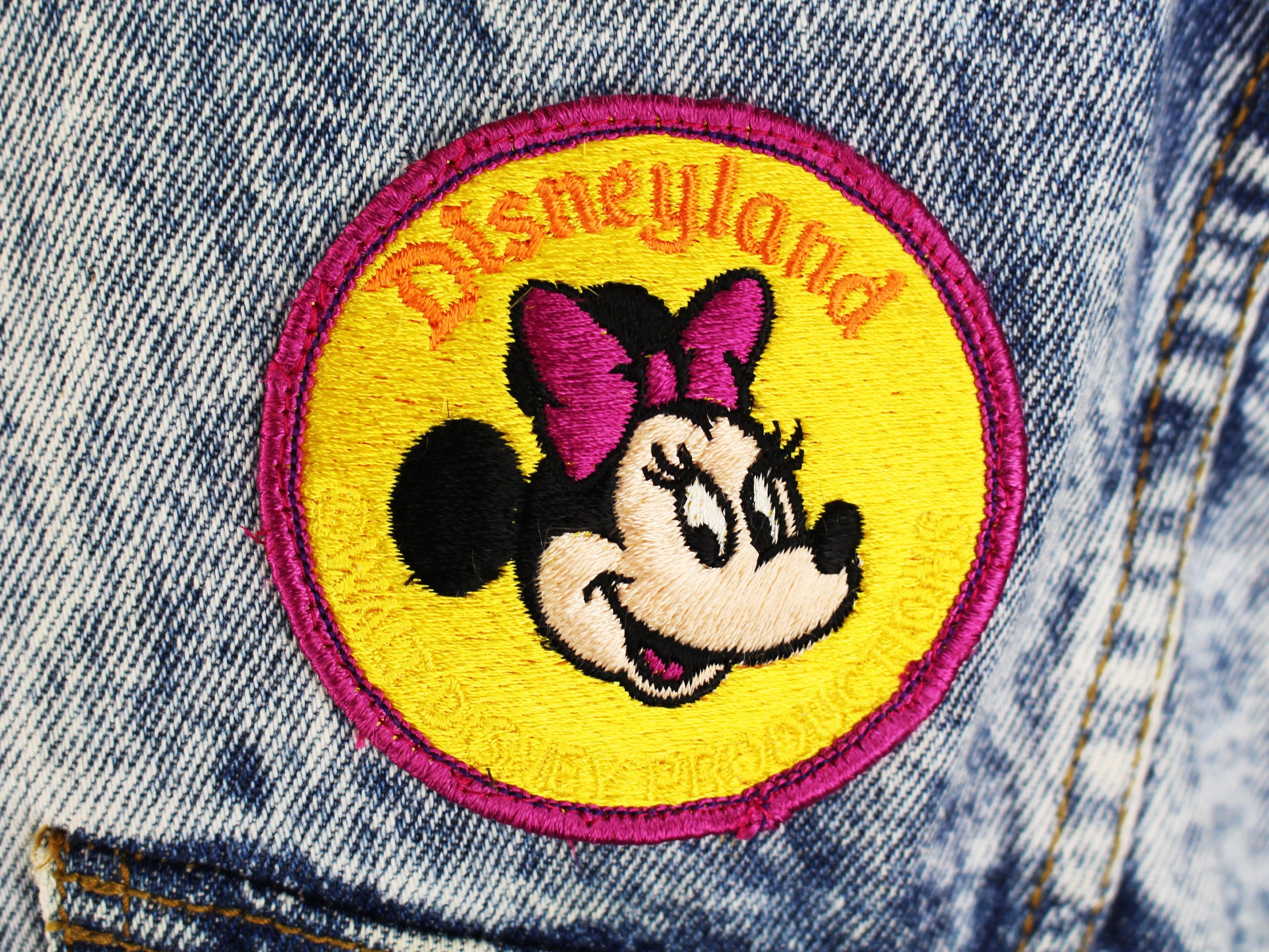 Vintage 1980's Jordache Disneyland Minnie Mouse Denim Jacket Upcycled ...