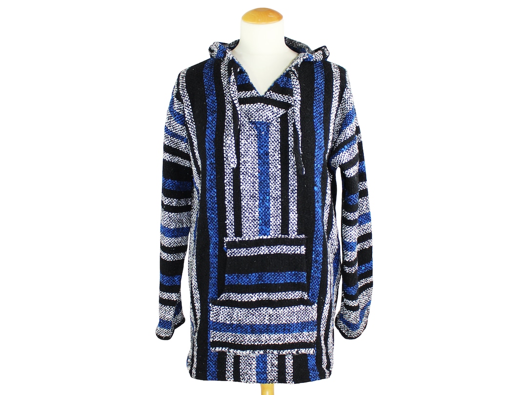 Vintage 1990's Baja Striped Hoodie Bohemian Hippie Stoner Style Surf ...