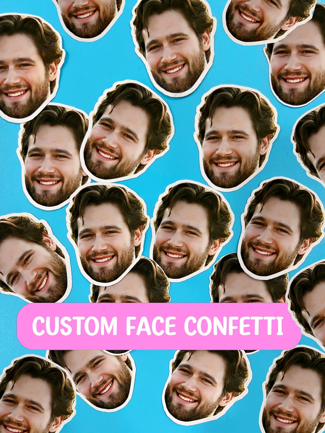 Custom Face Confetti Stickers: Bachelorette Party Decorations - Etsy