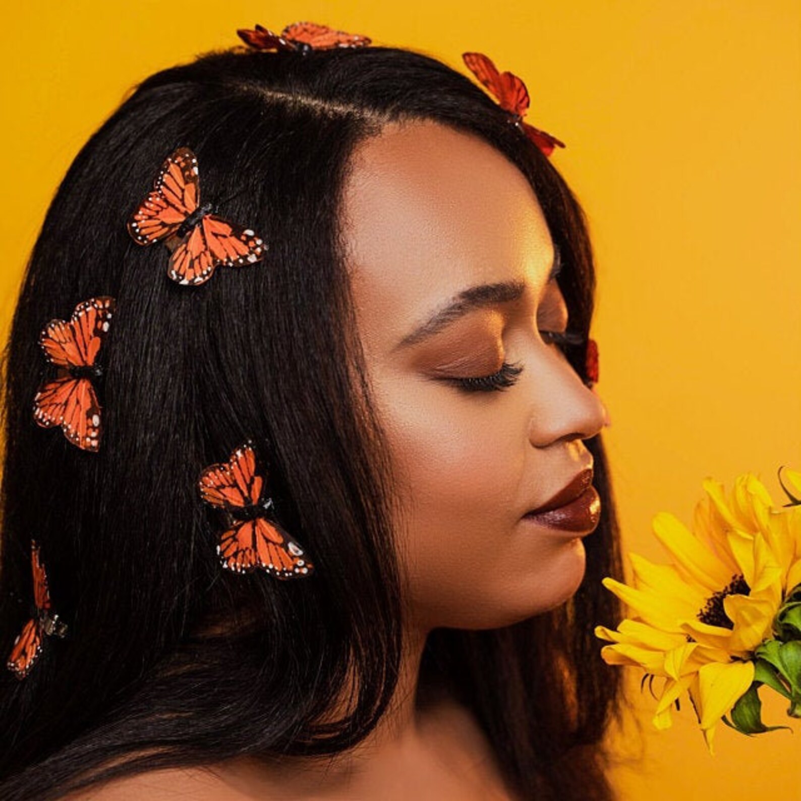 Monarch Orange Butterfly Hair Clips 90s Fairy Hair Pin - Etsy