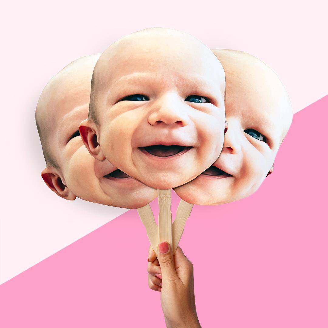 Custom Baby Face on a Stick: Birthday Party Favors - Etsy