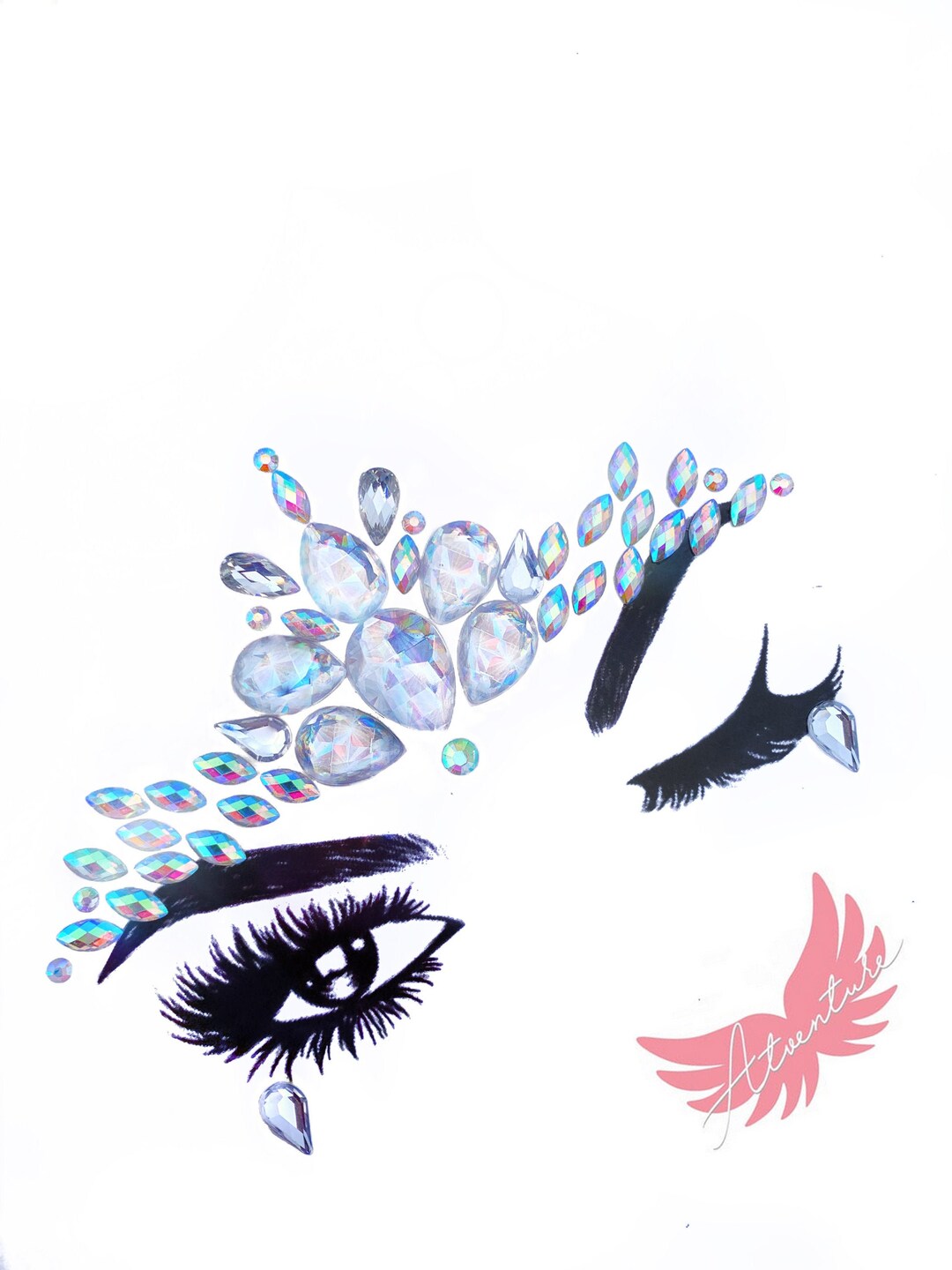 CRYSTAL JEWELS 3pc Face Gems Body Crystals Face Jewels Self - Etsy