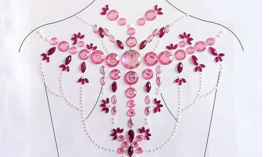 Face Gems Body Gems SILVER GOLD or PINK Face & Body Jewels - Etsy