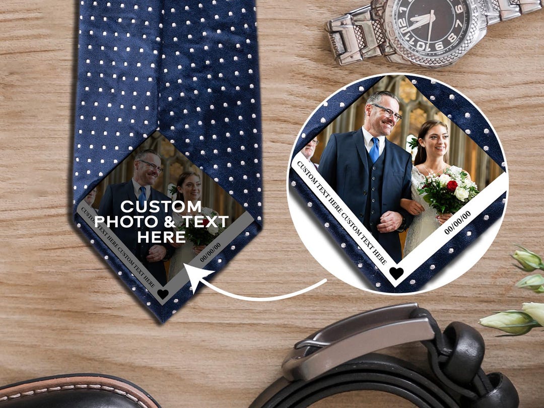 Custom Photo Tie Patch, Peel and Stick Wedding Gift - Etsy