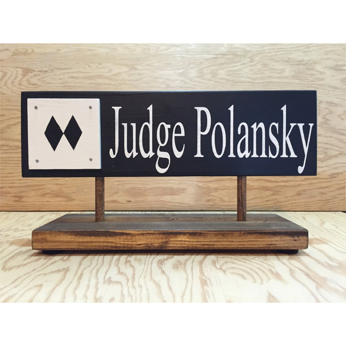 SMALL Ski Run Sign With Base Personalized & Custom Unique Gift Black ...