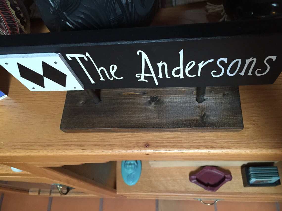 SMALL Ski Run Sign With Base Personalized & Custom Unique Gift Black ...
