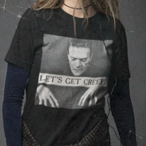 Frankenstein Tee Halloween Shirt Funny Creep Tee Shirt - Etsy