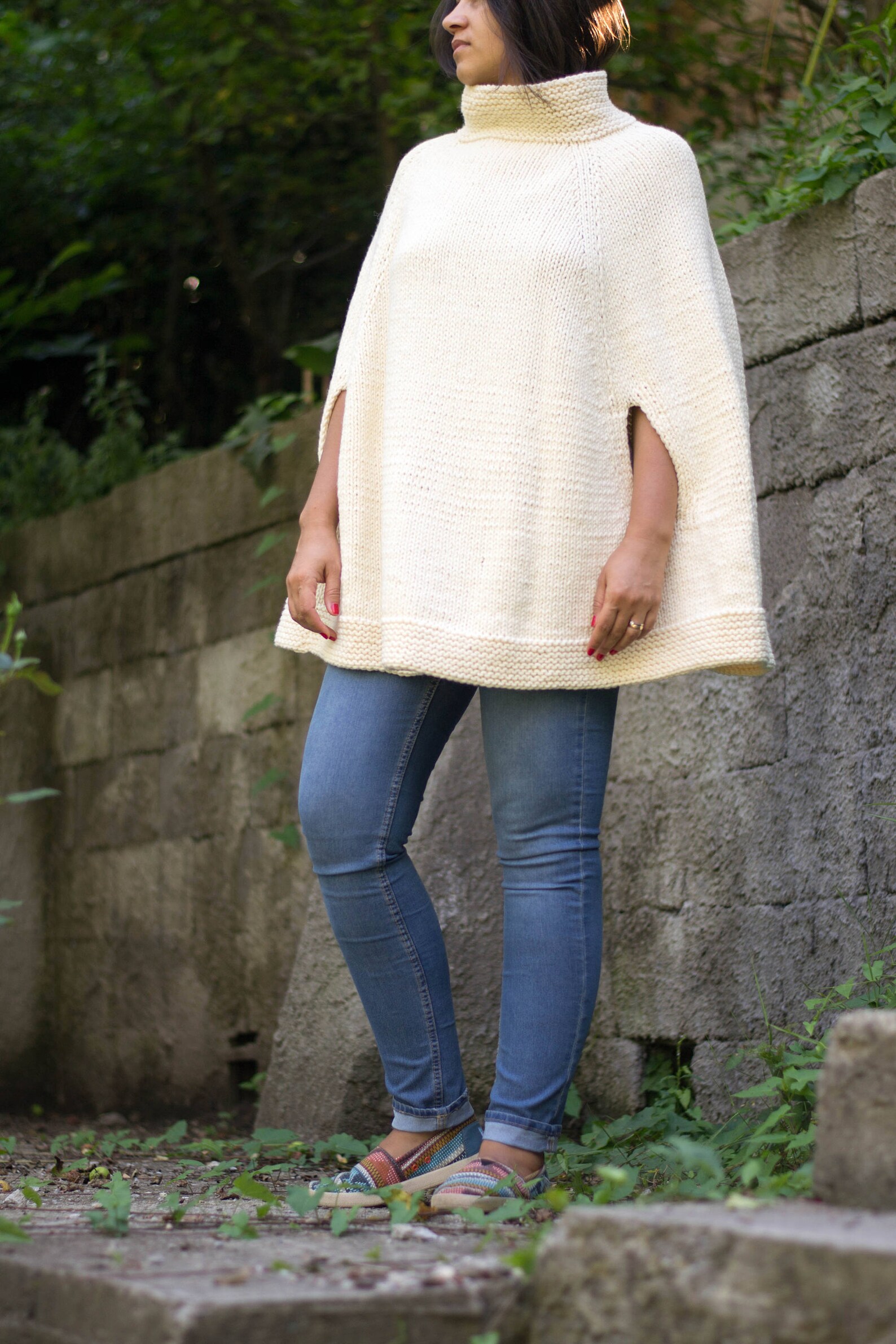 Knitting Pattern the Province Cape Girls Cape Patternfall - Etsy