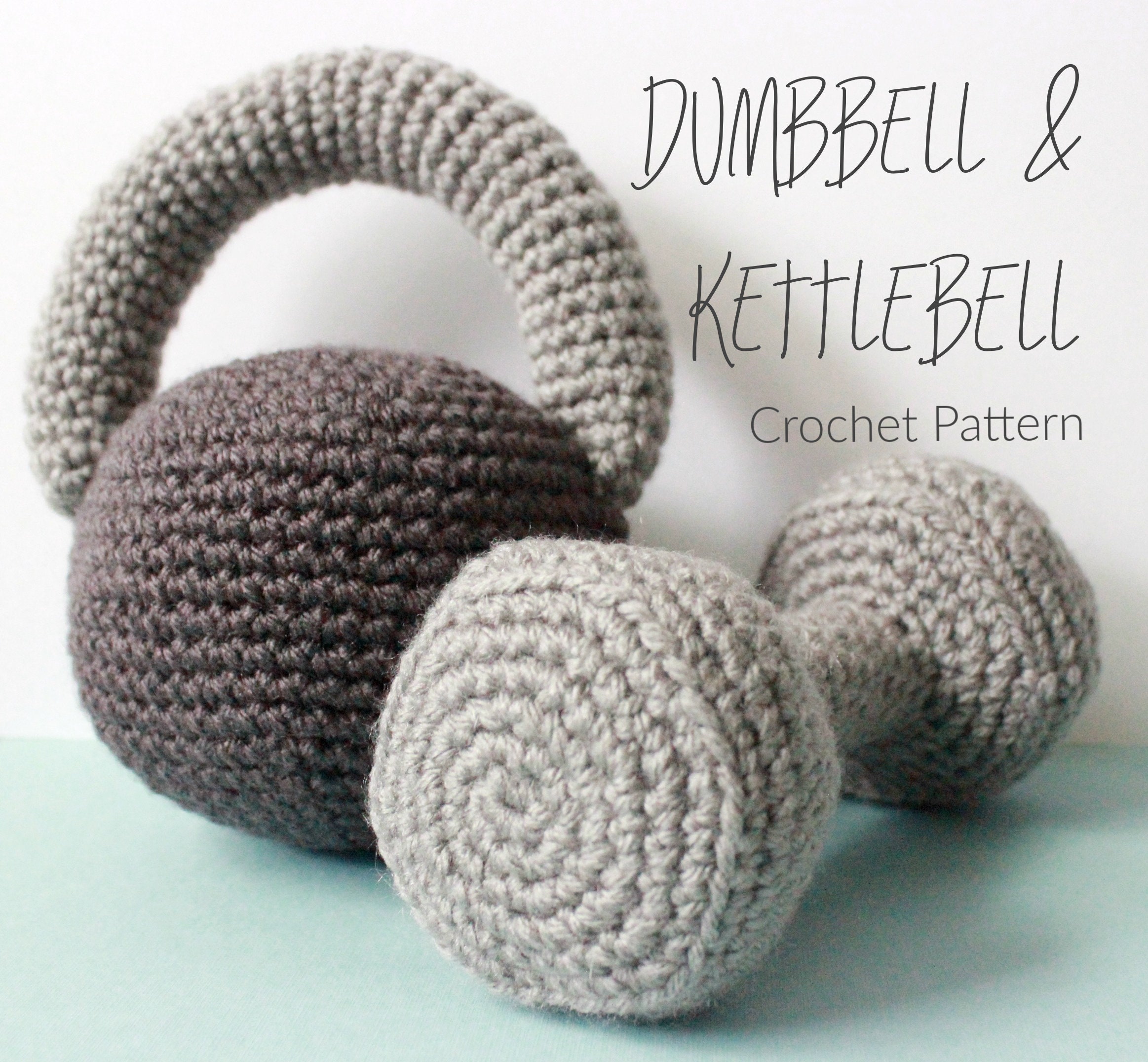 Dumbbell & Kettlebell CROCHET PATTERN - Etsy UK