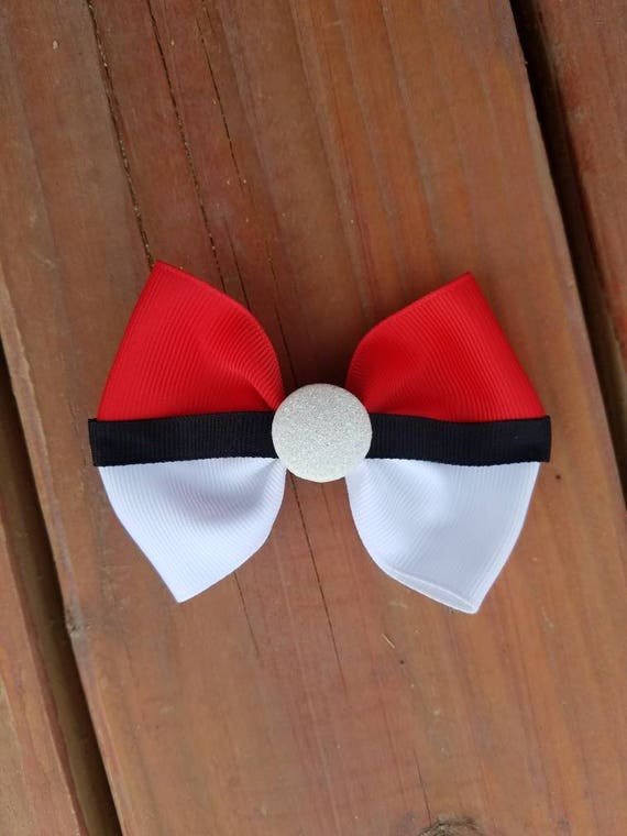 Pokemon Pokeball Bow Pokeball Pikachu Pokémon Hair Bow - Etsy