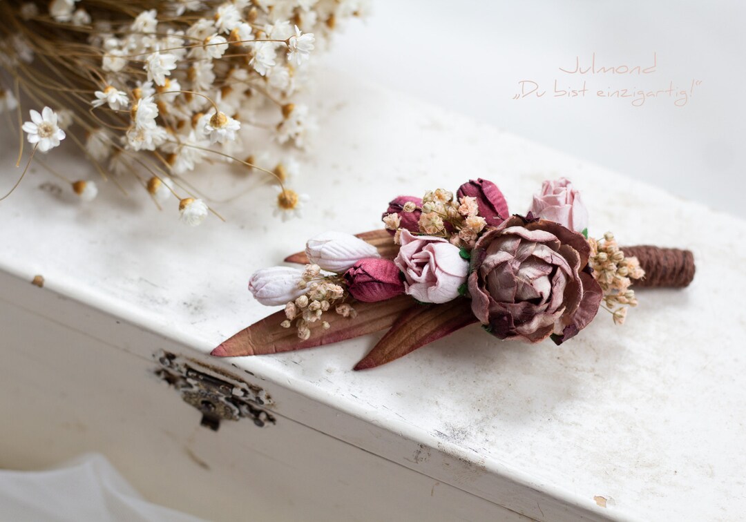 Rustic Boutonniere Wedding Groom Pin | Flower Pin Groom Accessories ...