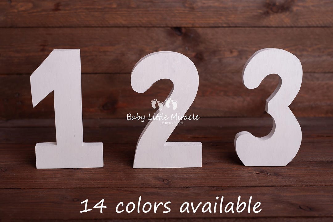 20cm Wooden Digits, Photo Prop for First Birthday, Number One, Smash ...