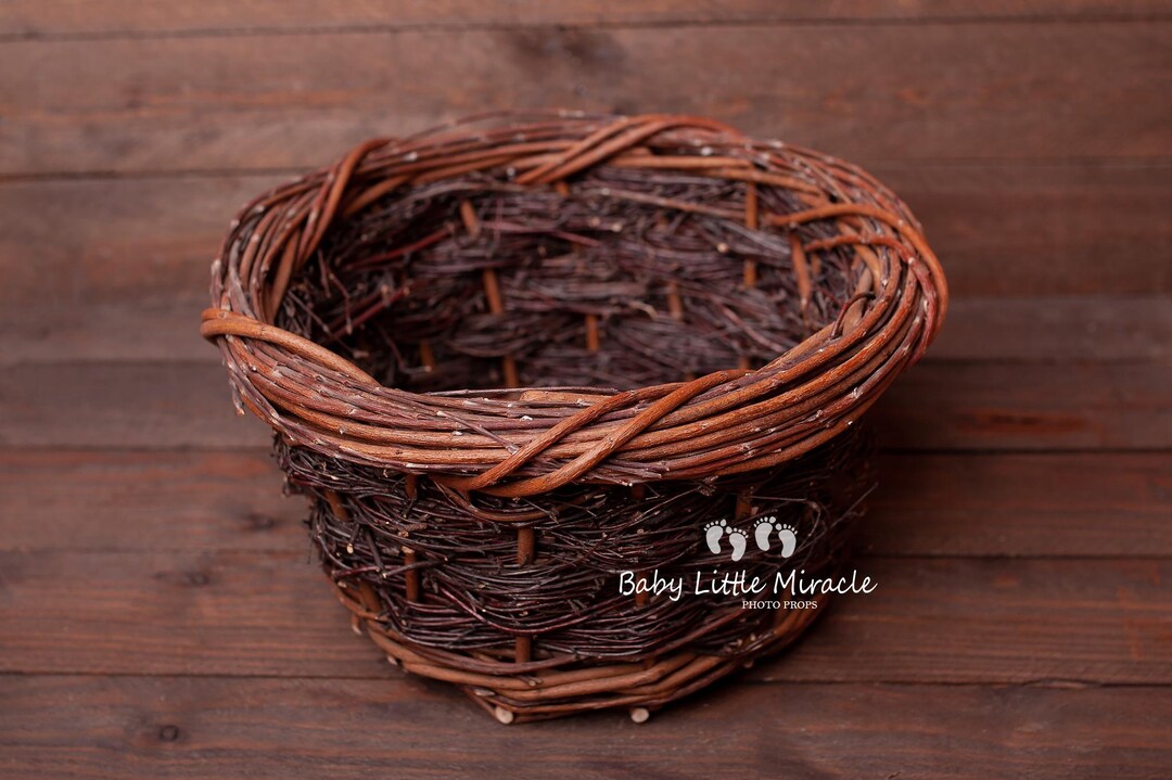 Newborn Basket, Twig Basket, Handmade Basket, Rustic Basket for ...